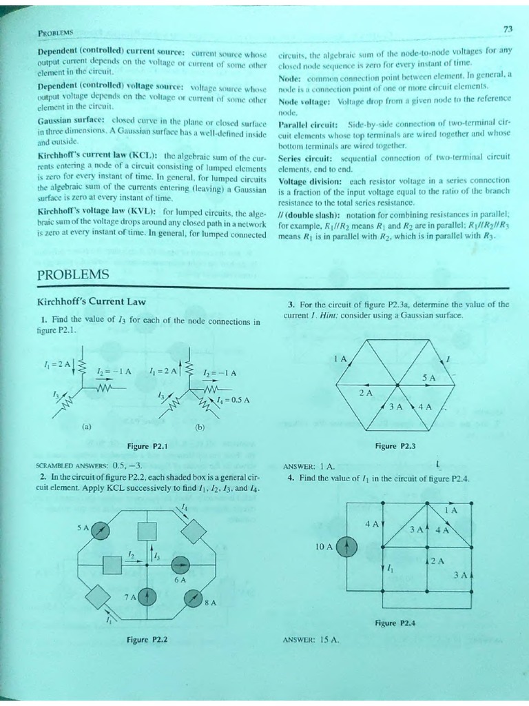Practice Set 2 (KCL, KVL, Series and Parallel Circuits) | PDF | Series And Parallel Circuits ...