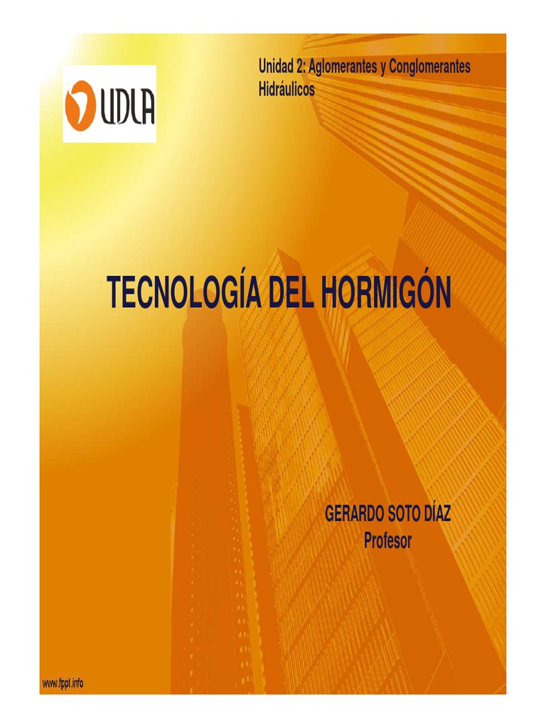 Tecnolog A Del Hormig N S.02 | PDF | Cemento | Hormigón