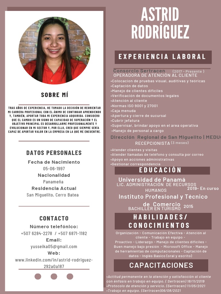 CV Astrid R | PDF | Business