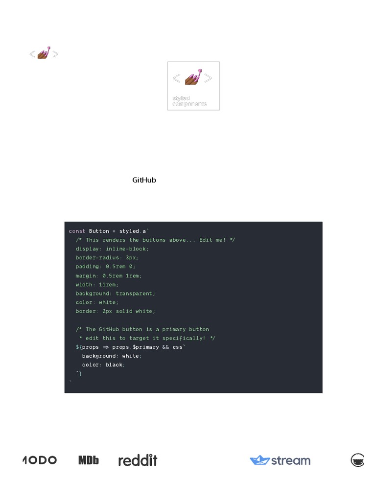 Styled Componenets | PDF | Java Script | Information Technology Management