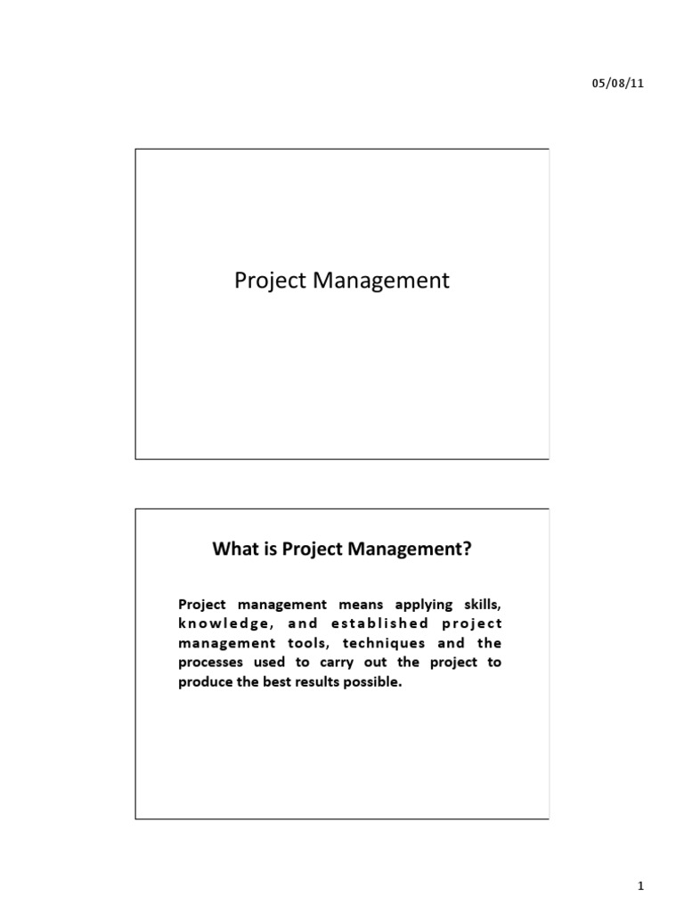 Project Management Fundamentals | PDF | Project Management | Business