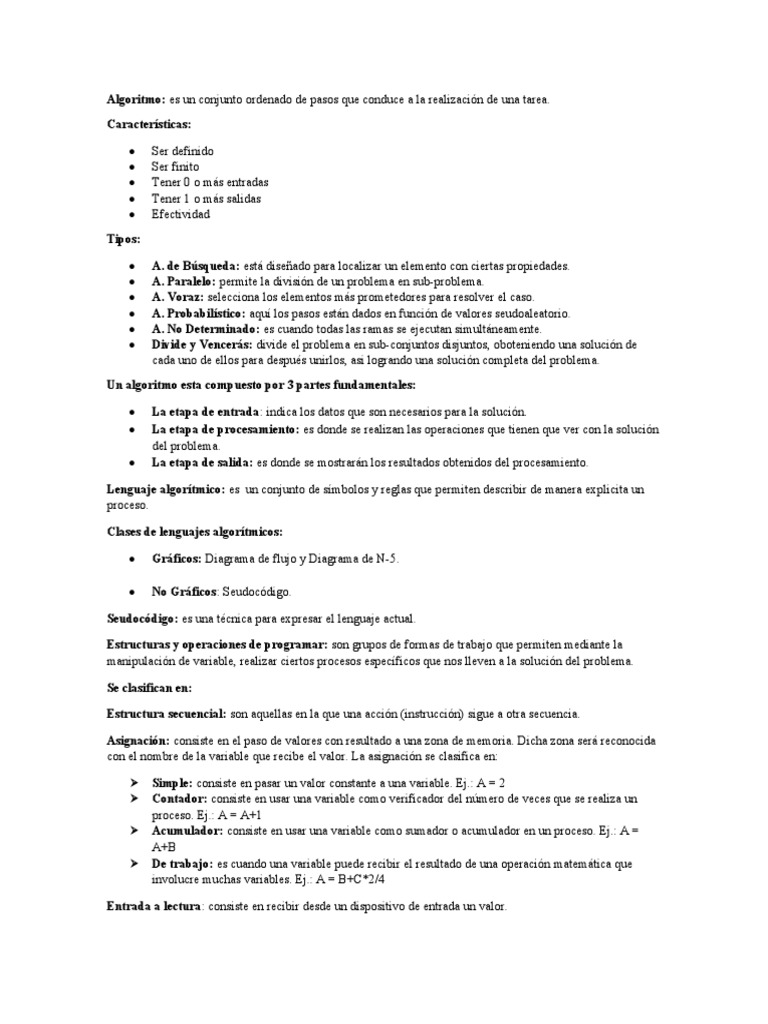 Algoritmo | PDF | Algoritmos | Lenguaje de programación