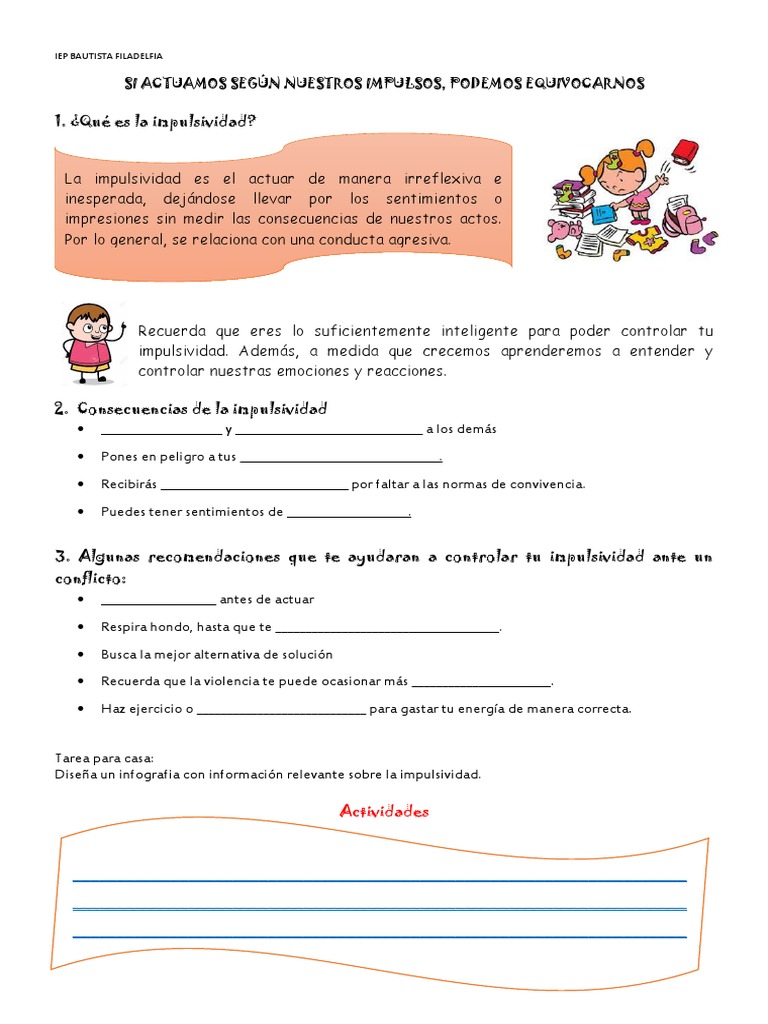 Si Actuamos Según Nuestros Impulsos, Podemos Equivocarnos: Iep Bautista Filadelfia | PDF