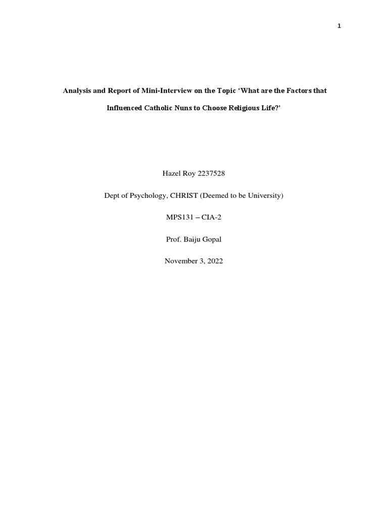 Report of Mini interview-DESKTOP-DREIVLN | PDF