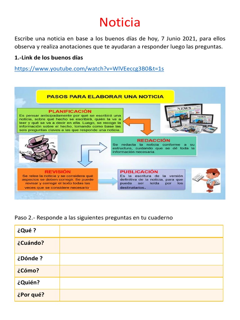 Cómo redactar una noticia básica | PDF