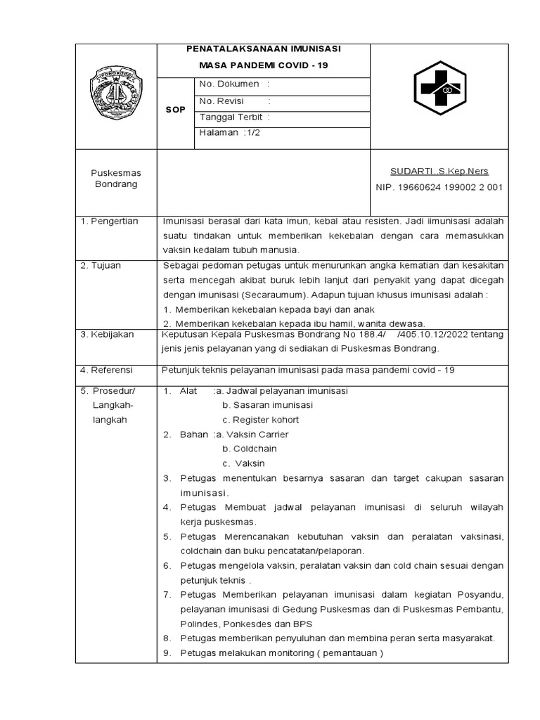 Sop Penatalaksanaan Imm | PDF