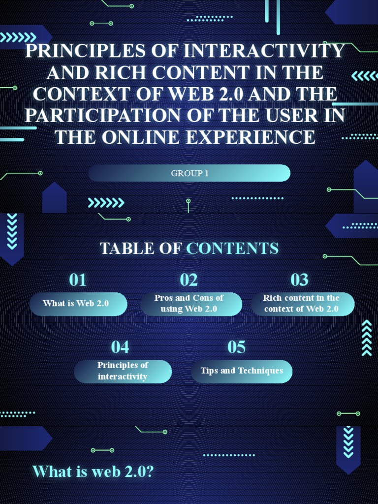 Principles of Interactivity and Rich Content in The Context of Web 2.0 ...
