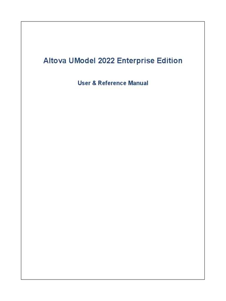 Altova Umodel 2022 Enterprise Edition: User & Reference Manual | PDF ...