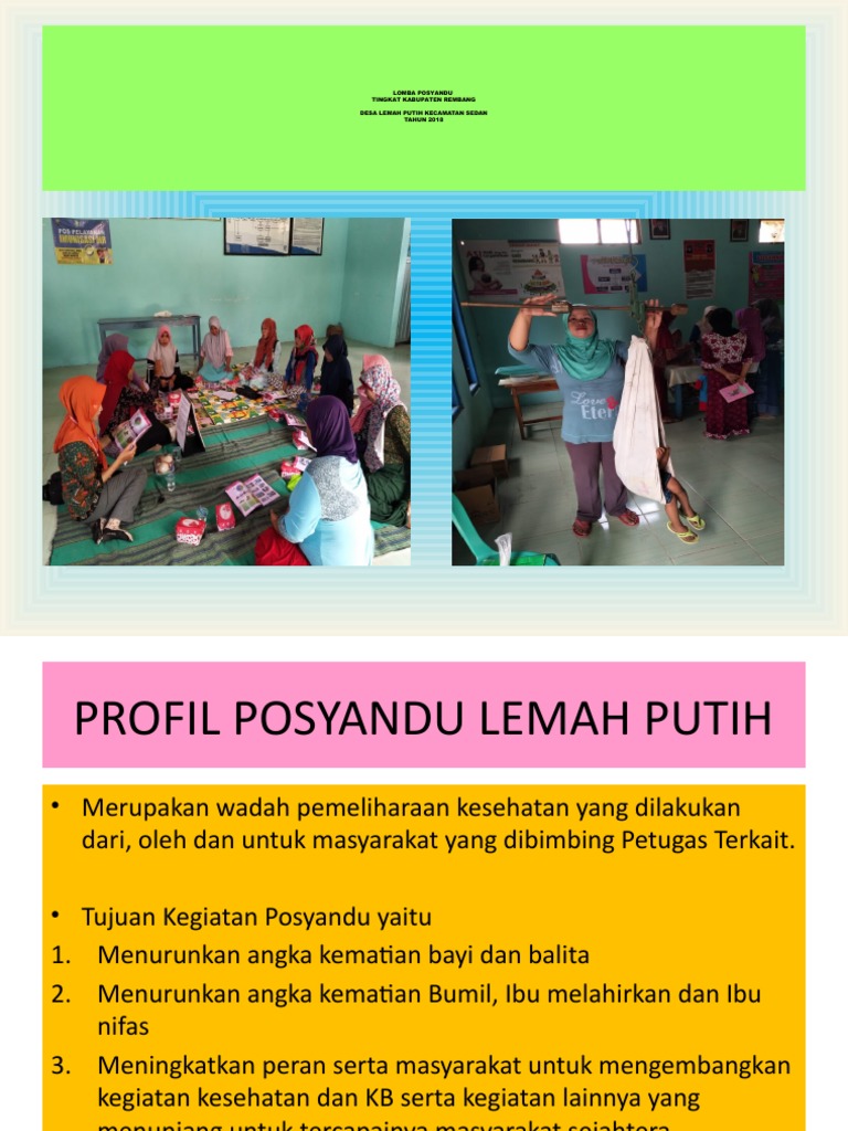 Profil Posyandu Gading Desa Lemah Putih | PDF
