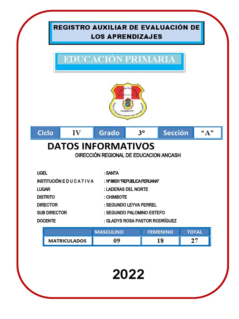 Datos Informativos: Educación Primaria | PDF