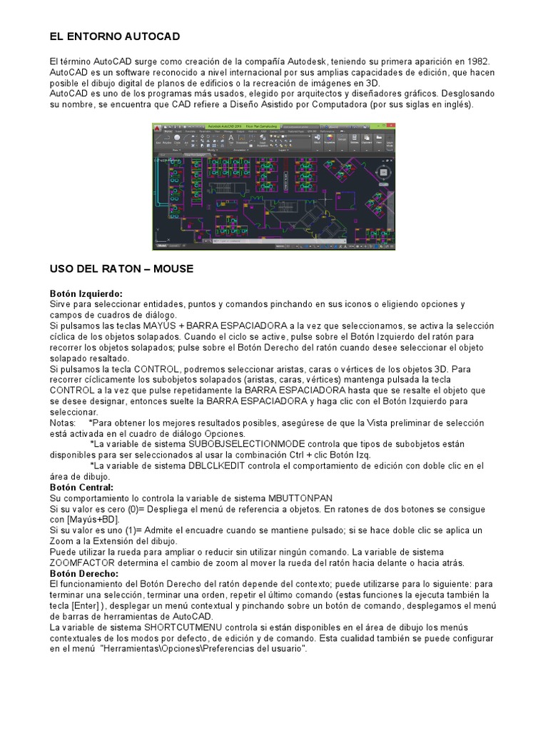 Guía Básica de Uso de AutoCAD | PDF | Sistema de coordenadas Cartesianas | Sistema coordinado