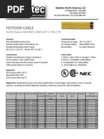 Dekoron Cable Specification Sheet | PDF | Wire | Electric Power