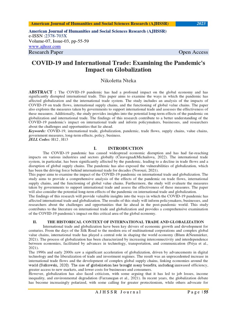 COVID-19 and International Trade: Examining The Pandemic's Impact On ...