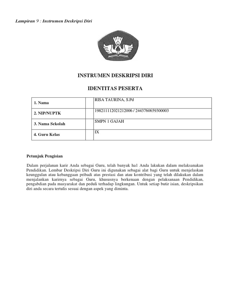 Deskripsi Diri | PDF