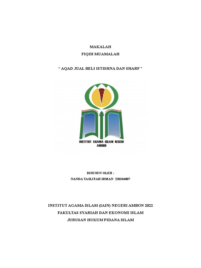 Makalah Fiqih Muamalah.. | PDF