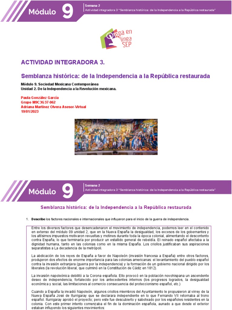 Modulo 9 Actividad Integradora | PDF | México | España