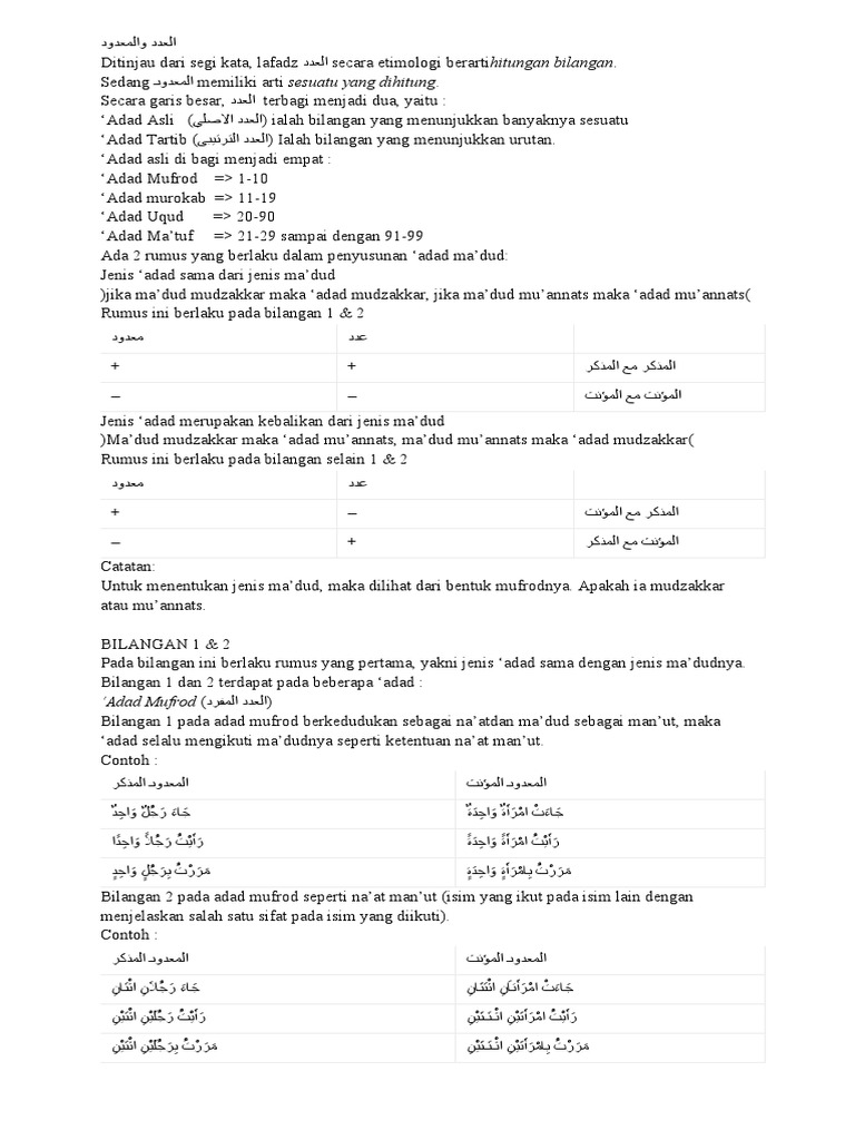 العدد والمعدود | PDF