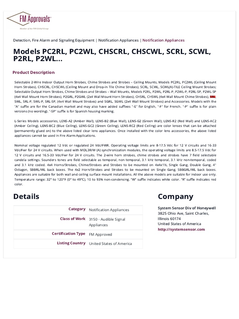 Fire Alarm Detection Equipment and Notification Appliances | PDF | Electrical Engineering ...