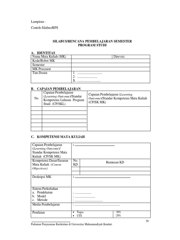 Format_Penyusunan_Silabus-RPS | PDF
