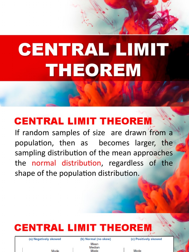 Central Limit Theorem | PDF