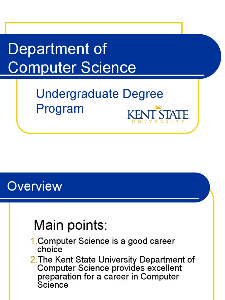 Computer Science Department PowerPoint Presentation | PDF | Bachelor's ...