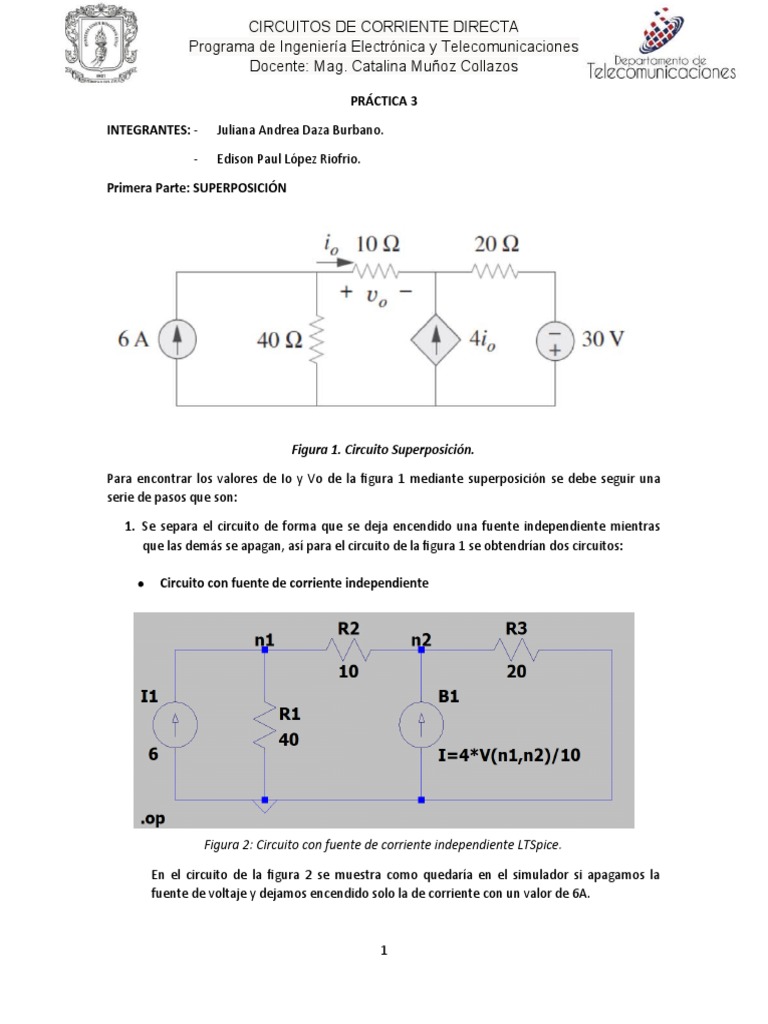 PRÁCTICA 3 Circuitos de Corriente Directa | PDF | Electrónica | Red ...