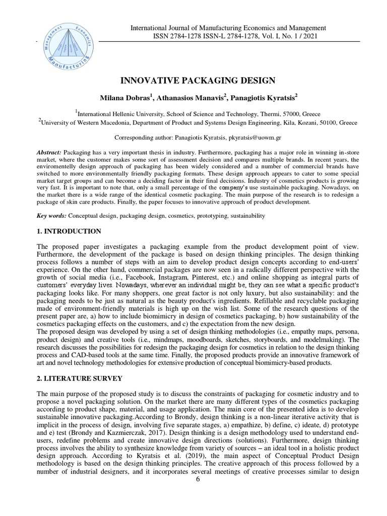 Innovative Packaging Design | PDF | Design Thinking | Computer Aided Design