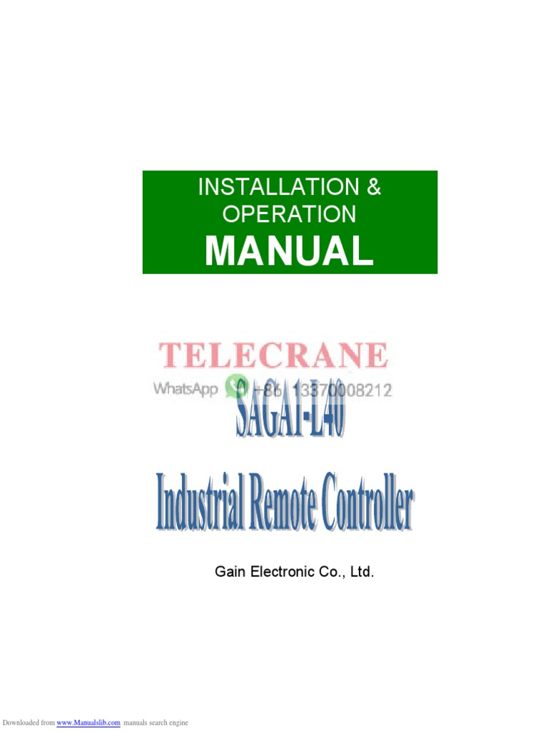 Manual Installation And Operation Pdf Computer File Installation Computer Programs