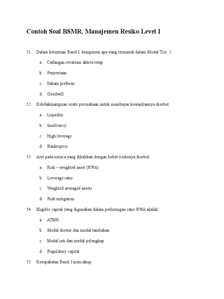 Contoh Soal BSMR Level 1 Bagian 2 | PDF