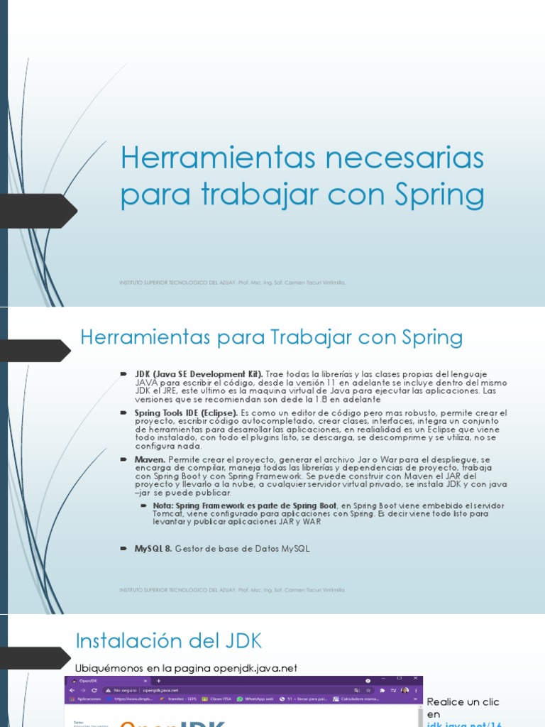 Herramientas Necesarias Para Trabajar Con Spring Descargar Gratis Pdf Java Lenguaje De