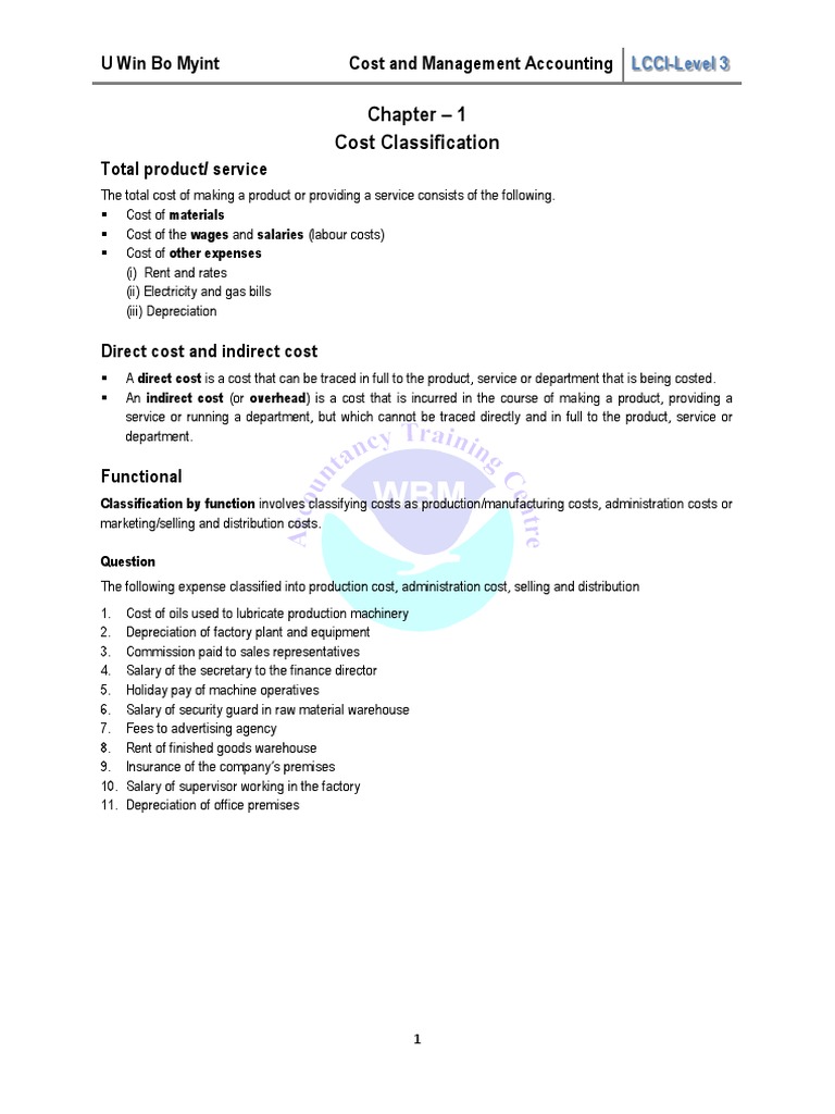 Level 3 Costing & MA Text Update June 2021pdf | PDF | Cost | Cost Of Goods Sold