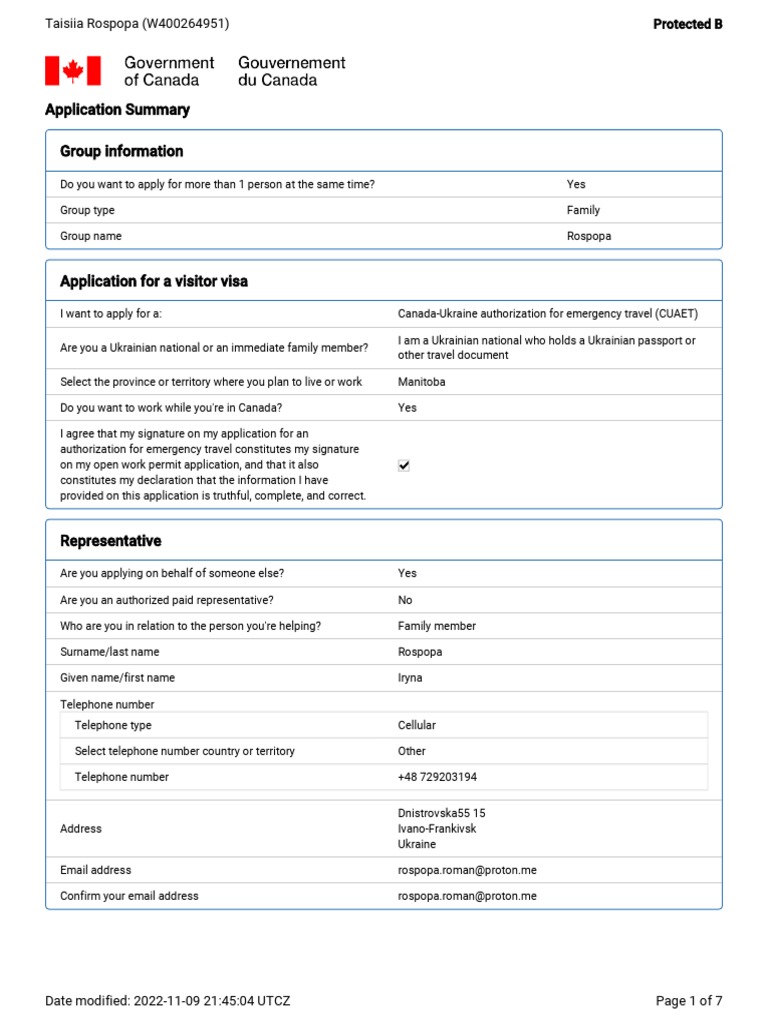 Application Summary Group Information | PDF | Passport | Physical ...
