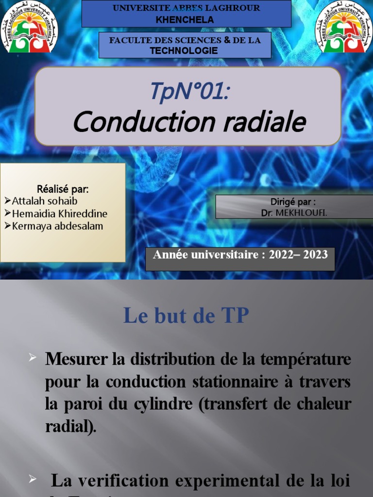 Tp01 Conduction Radiale | PDF | Transfert thermique | Conduction thermique