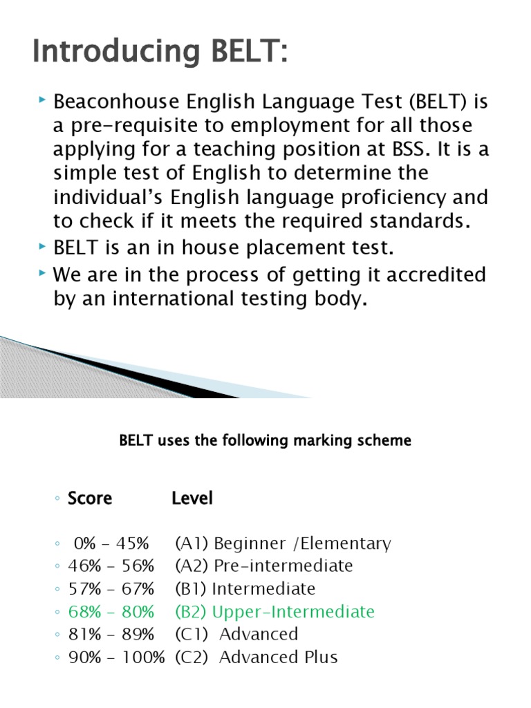 BELT Orientation | PDF | Password
