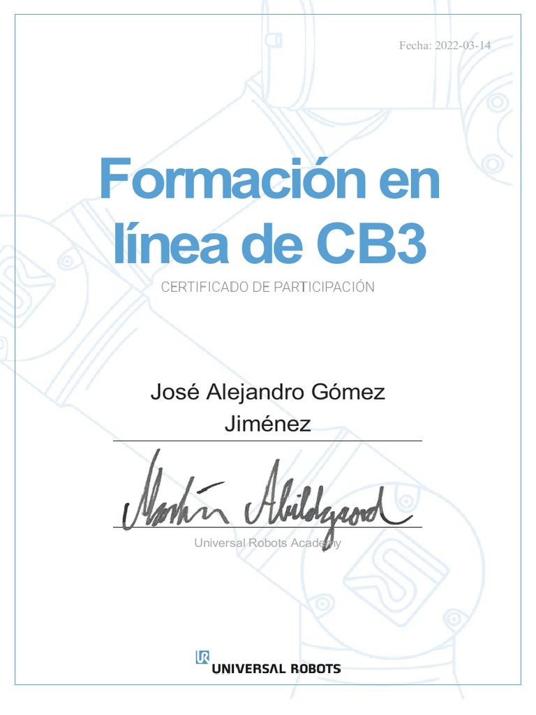 Formación en Línea de CB3: José Alejandro Gómez Jiménez | PDF