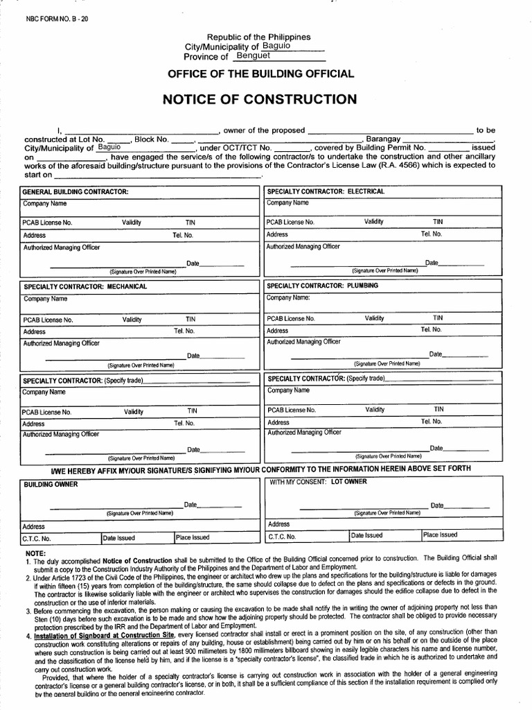 Notice of Construction | PDF | Justice | Crime & Violence