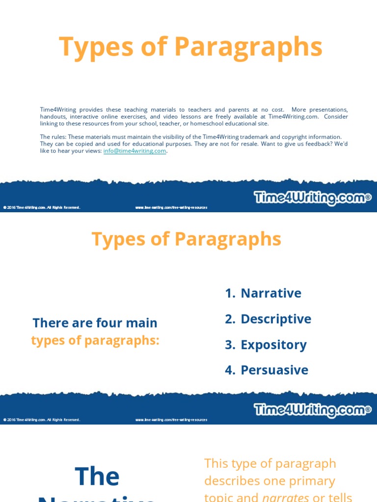WritingParagraphs TypesParagraphs | PDF | Linguistics