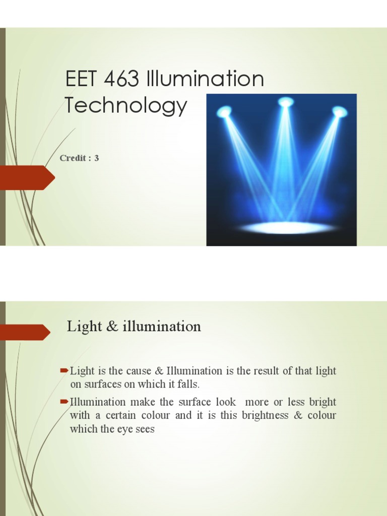 EET 463 IT Module 1 | PDF | Incandescent Light Bulb | Fluorescent Lamp