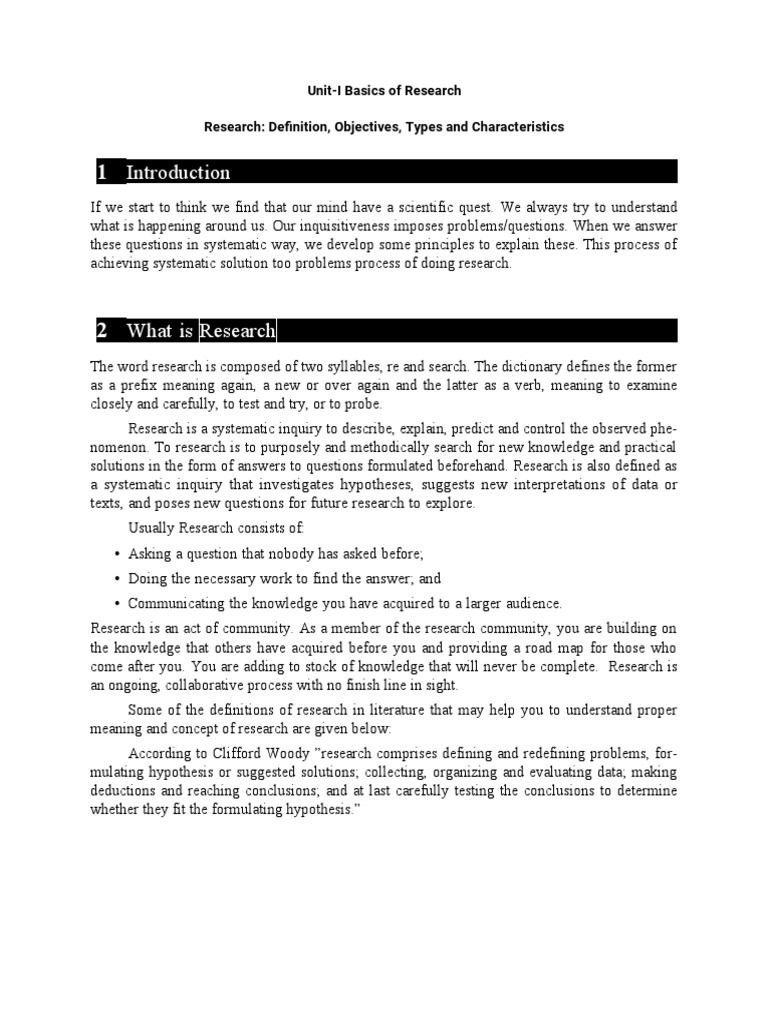 RM Unit-1 | PDF | Positivism | Methodology