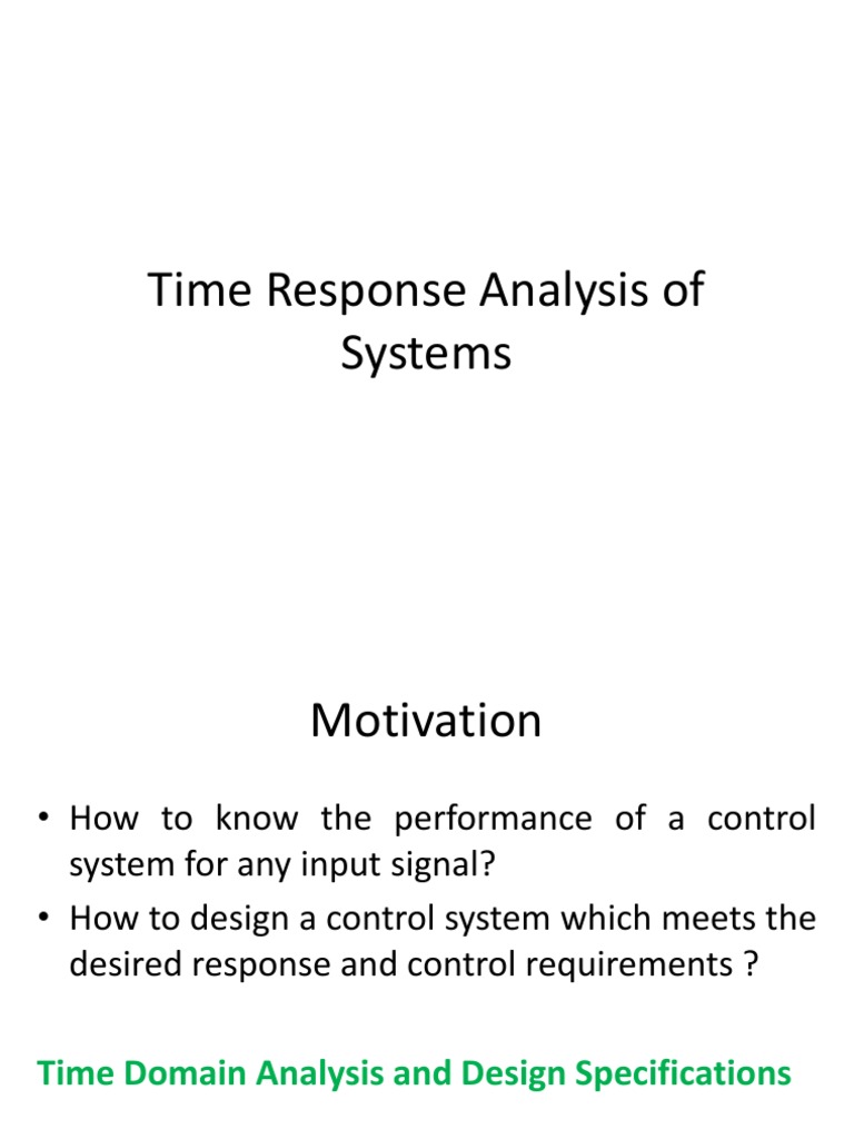 Transient and Steady State Response Analysis | PDF | Damping | Control Theory