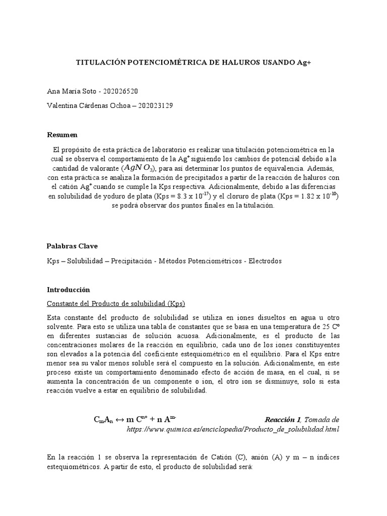 5 Laboratorio Ag2 | PDF | Solubilidad | Precipitación (Química)