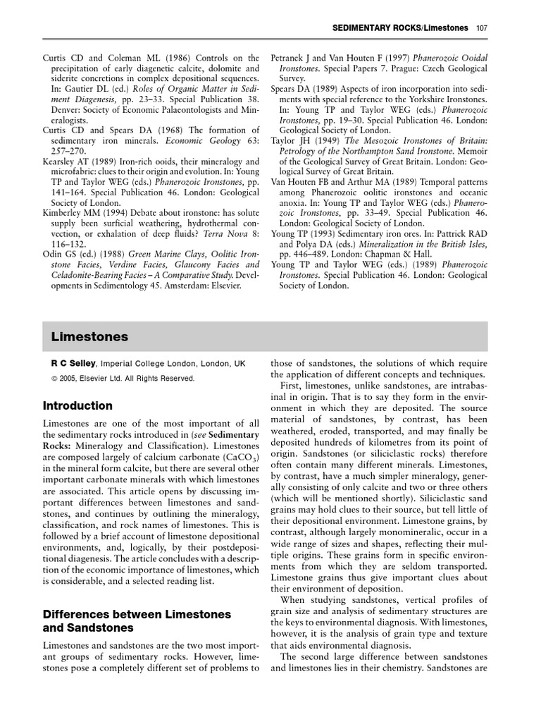 Limestone | PDF | Limestone | Sedimentary Rock