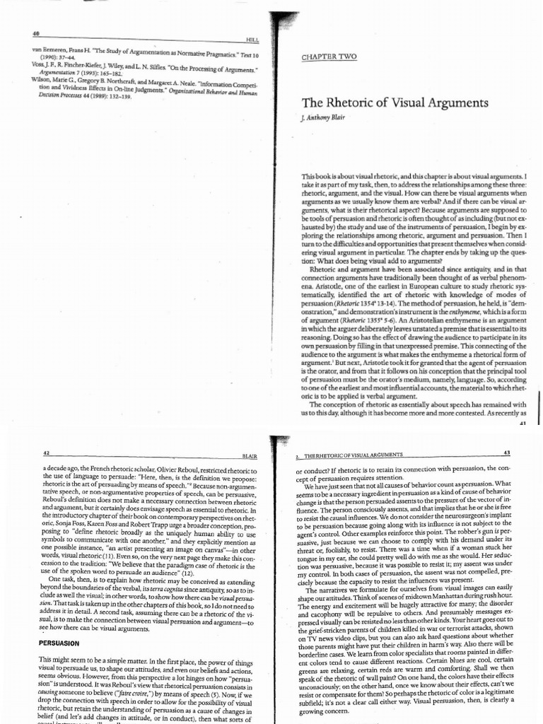 The Rhetoric of Visual Arguments | Download Free PDF | Rhetoric | Argument