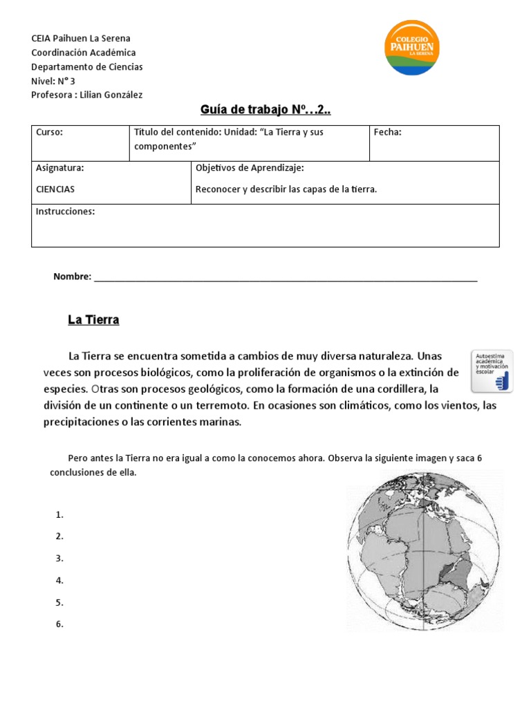 Guía de Ciencias Nivel 3 | PDF | Tierra | Ciencias de la Tierra