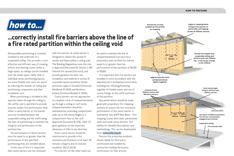 Installation of Fire Barriers | PDF | Wall | Ceiling