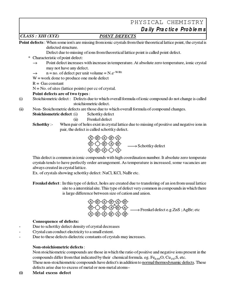 Point Defects (13th) | PDF | Chemical Compounds | Ion