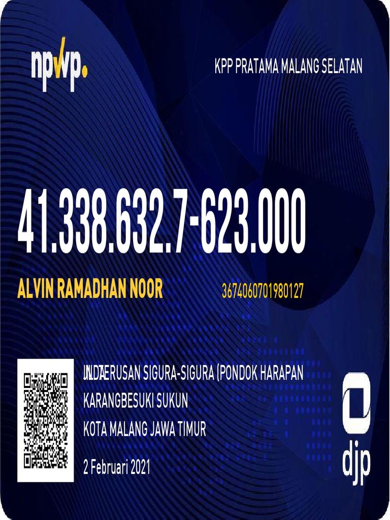 KPP Pratama Malang Selatan 623.000 | PDF