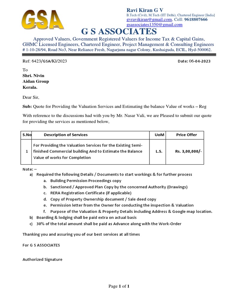 G S Associates | PDF | Business | Technology & Engineering