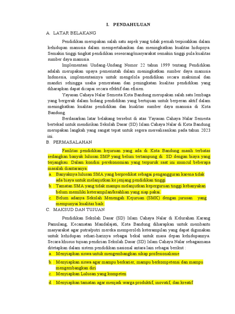 Contoh Proposal Izin Sekolah | PDF