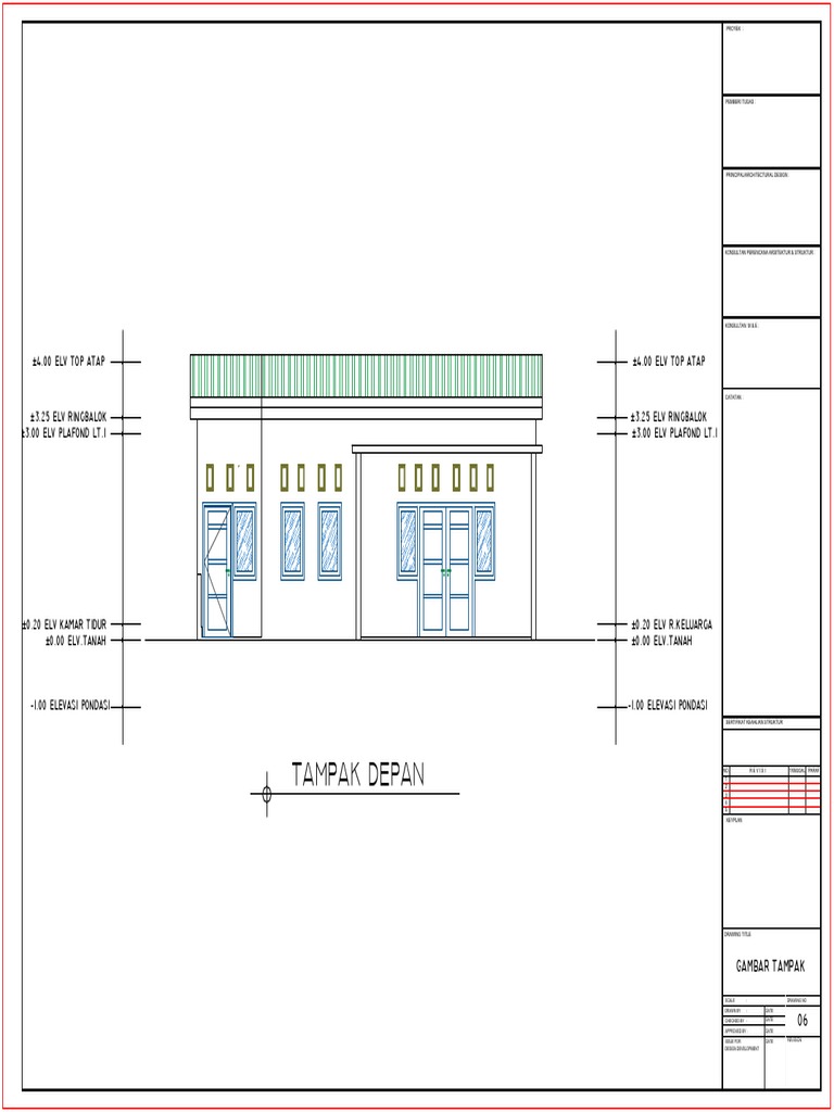 Gambar Tampak Depan Rumah 2D | PDF